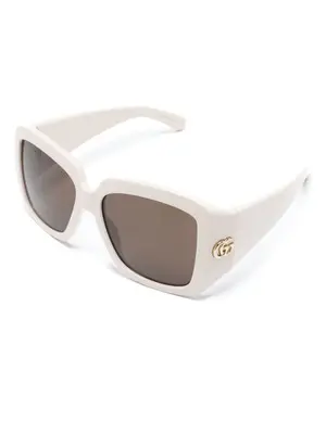 Gucci Oversized Sunglasses With Logo Plaque