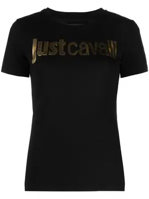Just Cavalli Logo-embossed T-shirt - Black