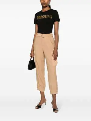 Just Cavalli Logo-embossed T-shirt - Black