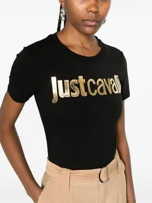 Just Cavalli Logo-embossed T-shirt - Black