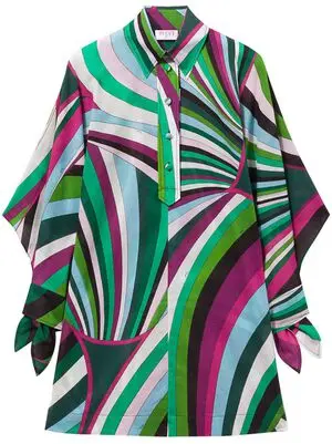 Emilio Pucci Iride-print Cotton Dress - Green