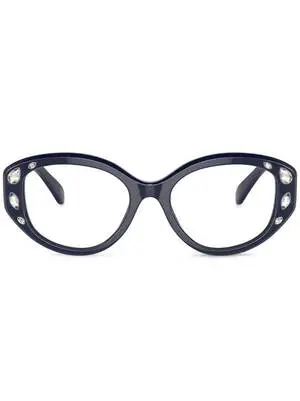 SWAROVSKI Crystal-embellished Cat-eye Glasses - Blue
