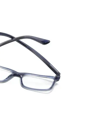 Emporio Armani Logo-print Rectangle-frame Eyeglasses