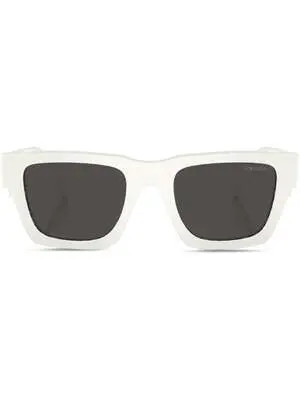 Prada Logo-lettering Square Sunglasses - White
