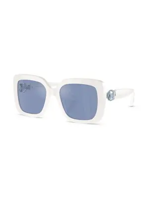 SWAROVSKI Crystal-embellished Square-frame Sunglasses - White