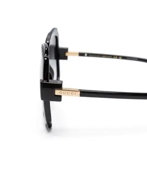 Gucci Logo-engraved Square-frame Sunglasses