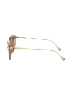 SWAROVSKI Crystal-embellished Cat-eye Sunglasses - Brown