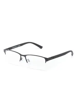 Emporio Armani Logo-engraved Rectangle-frame Eyeglasses