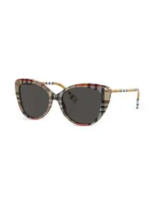 Burberry Vintage Check Cat-eye Sunglasses - Brown