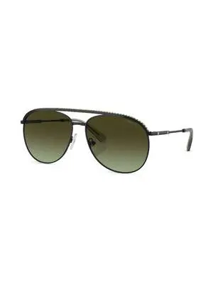 SWAROVSKI Crystal-embellished Pilot Sunglasses - Black