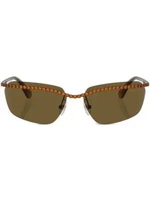 SWAROVSKI Pavé Crystal Band Rectangle Sunglasses