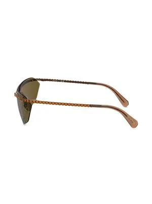 SWAROVSKI Pavé Crystal Band Rectangle Sunglasses
