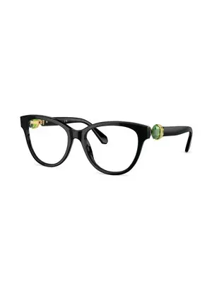 SWAROVSKI Hinged Cat-eye Glasses - Black