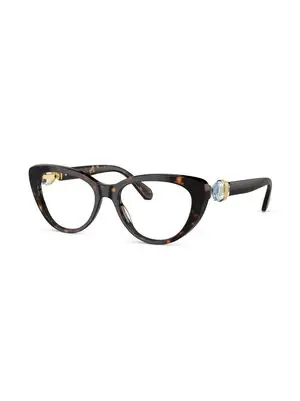 SWAROVSKI Hinged Cat-eye Glasses - Brown