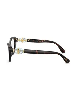 SWAROVSKI Hinged Cat-eye Glasses - Brown