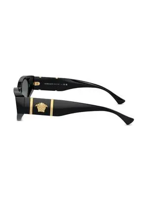 Versace Medusa Oval-frame Sunglasses - Black