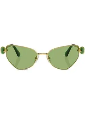 SWAROVSKI Hinged Cat-eye Sunglasses - Gold