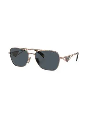 Prada Triangle-logo Pilot Sunglasses