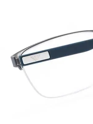 Emporio Armani Logo-plaque Half-rim Eyeglasses