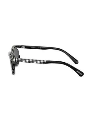 SWAROVSKI Pavé Crystal-embellished Sunglasses - Black