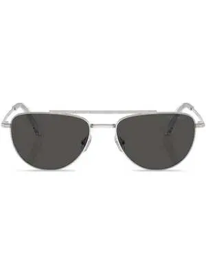 SWAROVSKI Crystal-embellished Aviator Sunglasses - Silver