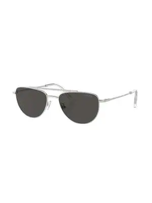 SWAROVSKI Crystal-embellished Aviator Sunglasses - Silver