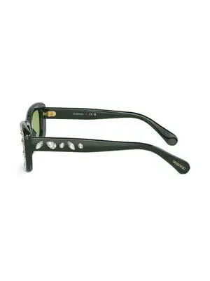 SWAROVSKI Crystal-embellished Sunglasses - Green