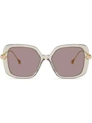 SWAROVSKI Crystal-embellished Oversized Sunglasses - Brown