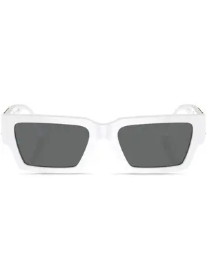 Versace Medusa Rectangle-frame Sunglasses - White