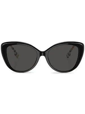 Burberry Vintage Check Cat-eye Sunglasses - Black