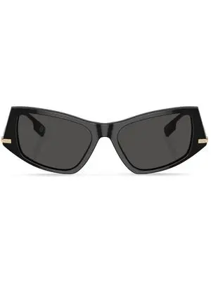 Burberry Logo-plaque Cat-eye Sunglasses - Black