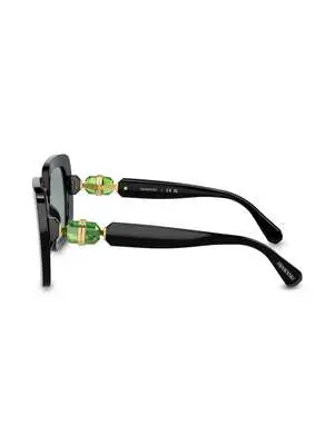 SWAROVSKI Crystal-embellished Sunglasses - Black