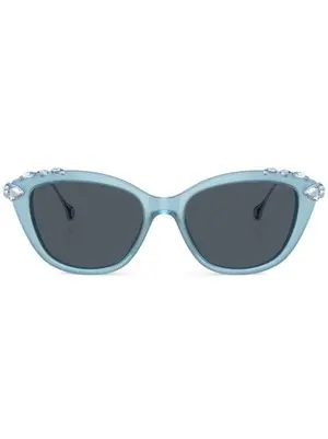 SWAROVSKI Swarovski Crystal-Embellished Cat-Eye Sunglasses Blue