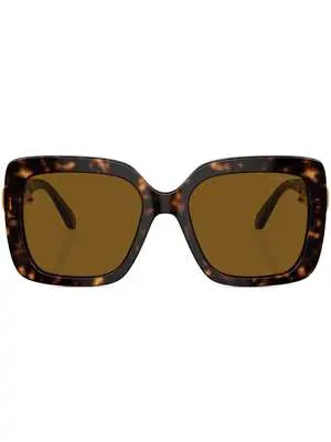 SWAROVSKI Tortoiseshell-effect Rectangle-frame Sunglasses - Green