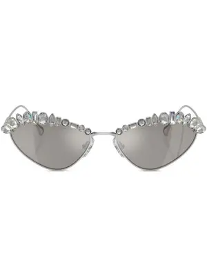 SWAROVSKI Crystal-embellished Cat-eye Sunglasses - Silver