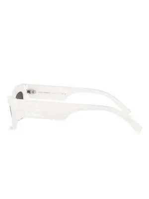 Dolce & Gabbana Oval-frame Sunglasses - White