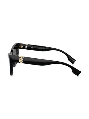 Burberry Cat Eye Tb Monogram Sunglasses - Black