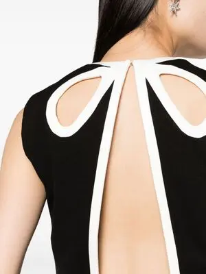 MSGM Cut-out Detail Mini Dress - Black