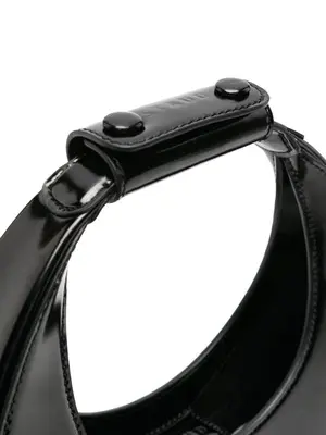 Staud Mini Moon Patent Leather Bag - Black
