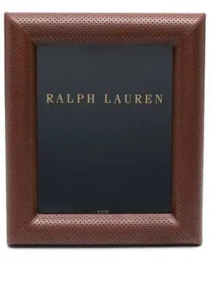 Ralph Lauren Durham Perforated Leather Photo Frame - Brown