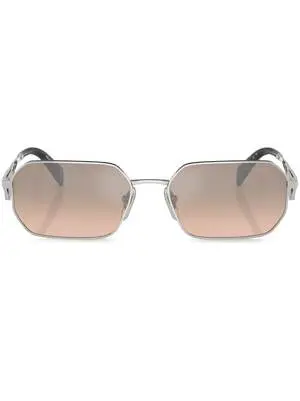 Prada Rectangle-frame Sunglasses - Gold