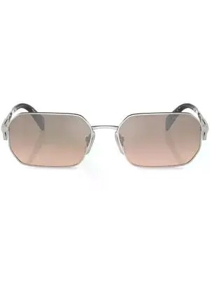 Prada Rectangle-Frame Sunglasses Silver