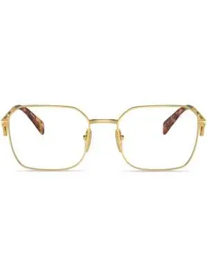 Prada Square Frame Glasses - Gold