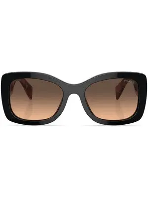 Prada Logo-lettering Square Sunglasses - Purple