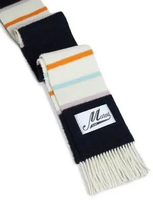 Marni Logo-patch Striped Scarf