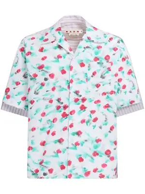Marni Mix-print Panelled Shirt - White