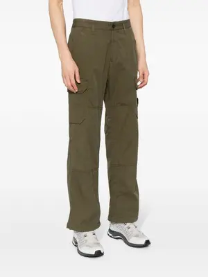 Stone Island Compass-appliqué Cargo Trousers - Green