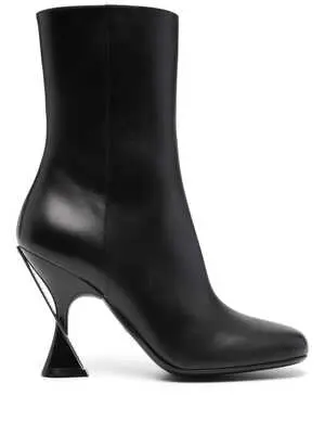 Gucci 95mm Leather Ankle Boots