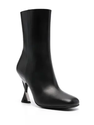 Gucci 95mm Leather Ankle Boots