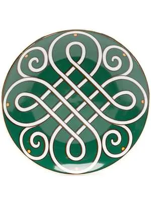 La DoubleJ Graphic-print Porcelain Plate - Green